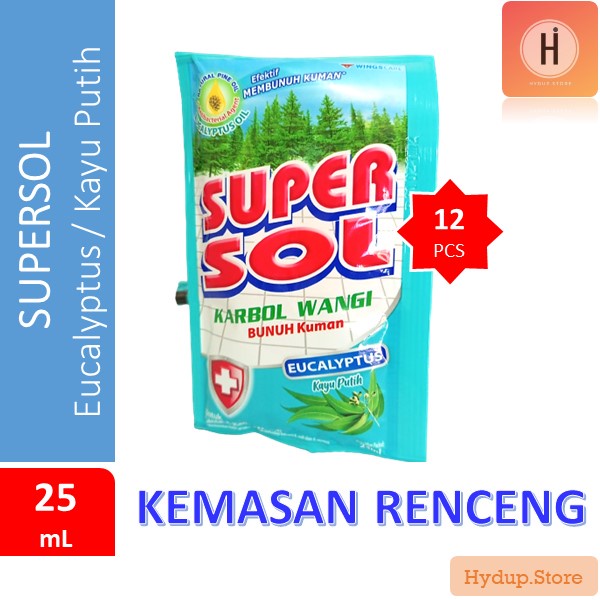 Jual Supersol | Super Sol Karbol Eucalyptus Kayu Putih Satuan & Renceng ...