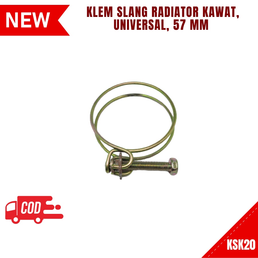 Jual Klem Selang Radiator Kawat ukuran 57 mm Klam Slang Kawat klem pipa ...