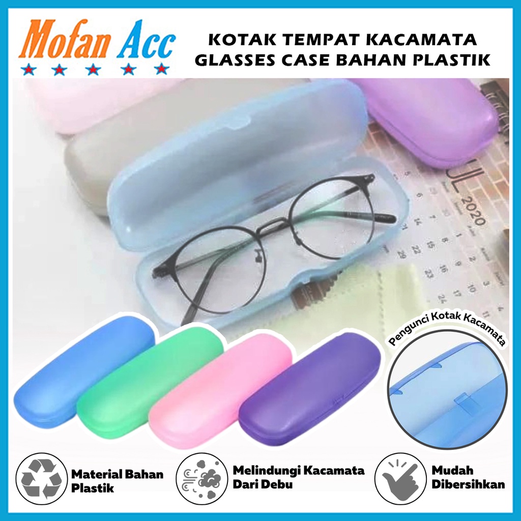 Jual Kotak Kacamata Polos Bahan Plastik Tempat Wadah Penyimpanan Kaca ...