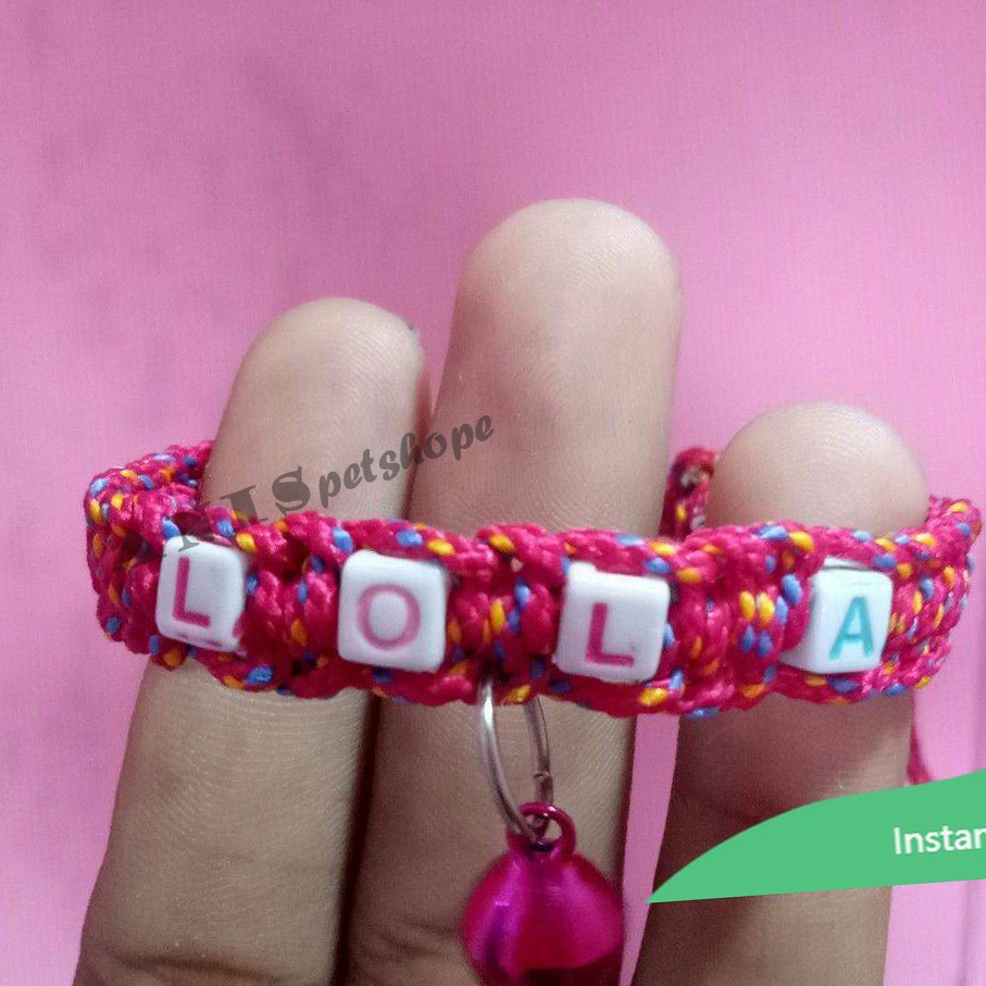 Jual KALUNG KUCING ANYAMAN NAMA DAN FUL LONCENG BISA REKUES NAMA HEWAN ...