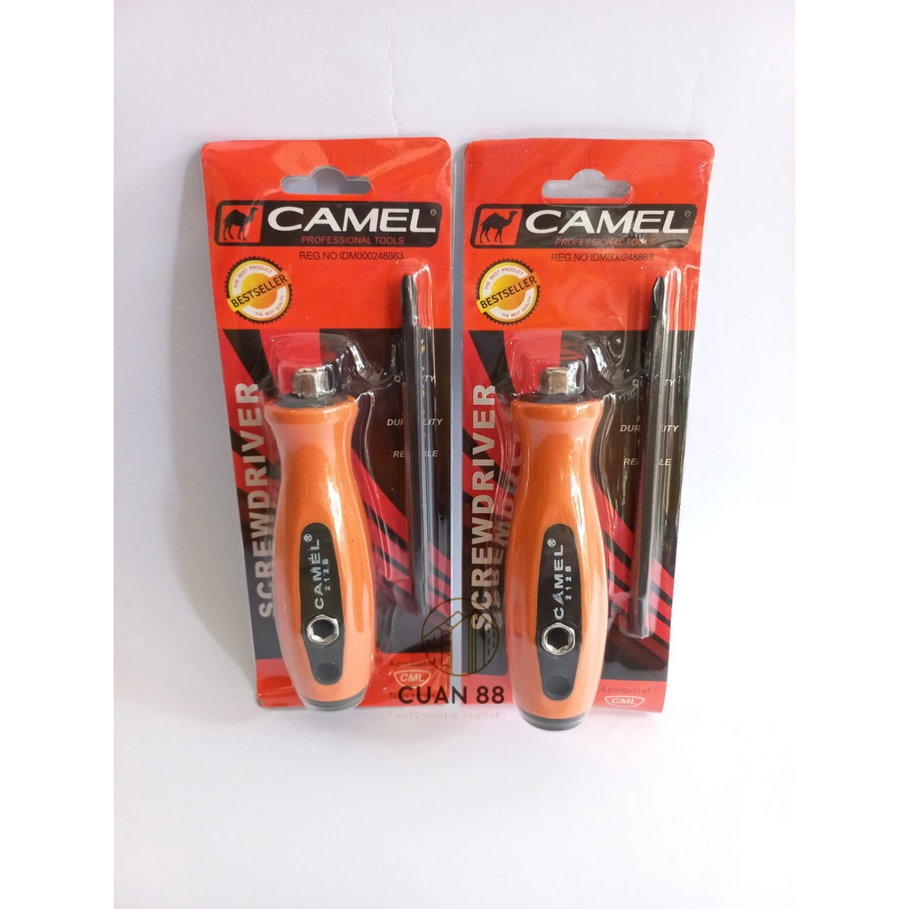 Jual Camel Obeng T 3Posisi 212 / Obeng Bolakbalik 2way / Plus (+) Minus ...