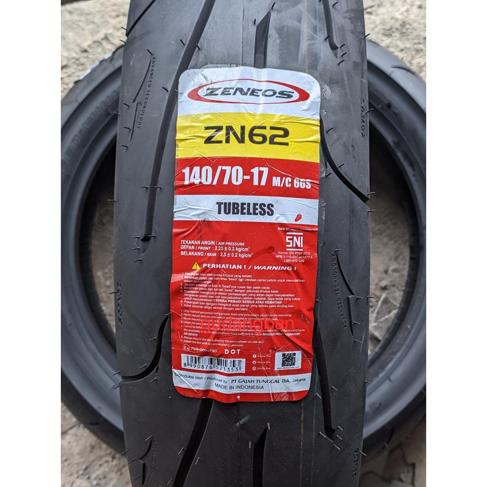Jual ( RING 17 ) 140 / 70 - 17 ZN62 !! ZENEOS ZN 62 TAHUN 2025 Ban ...