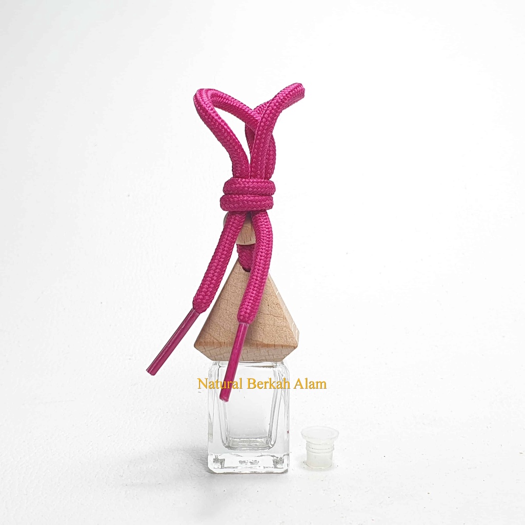 Jual Botol Parfum Gantung 4 Ml Tabung Tutup Kayu Segitiga / Botol Kaca ...