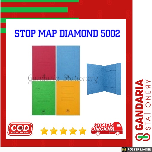 Jual Map Kertas / Stopmap / Stof Map / Stop Map Folio Diamond 5002 ...