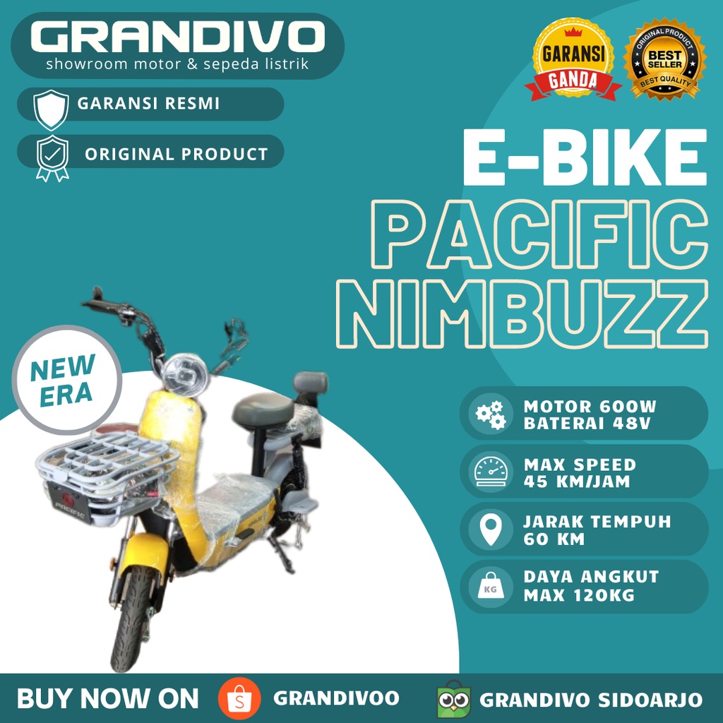 Jual SEPEDA LISTRIK PACIFIC NIMBUZZ GARANSI RESMI PACIFIC - GRANDIVO ...