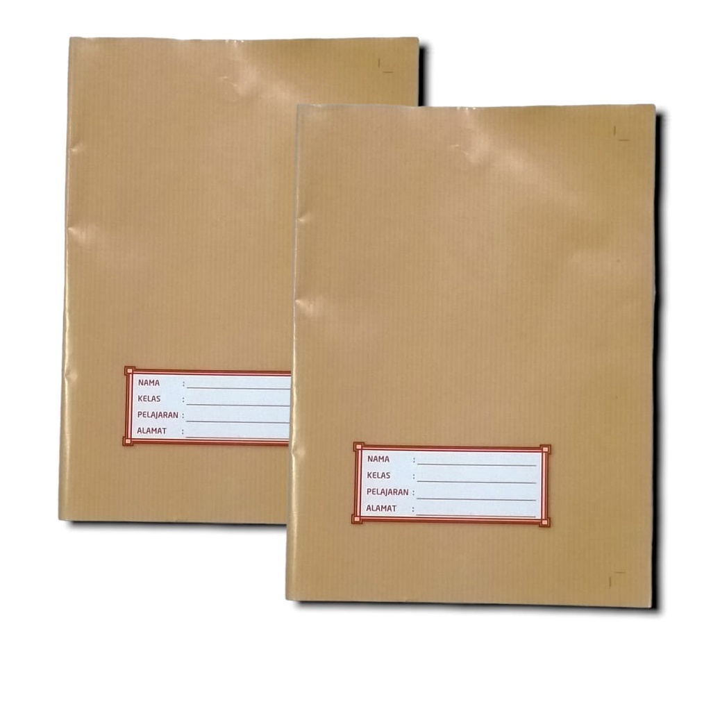 Jual Sampul Buku Coklat Polos Label Nama Quarto Kuarto Kecil Shopee Indonesia 