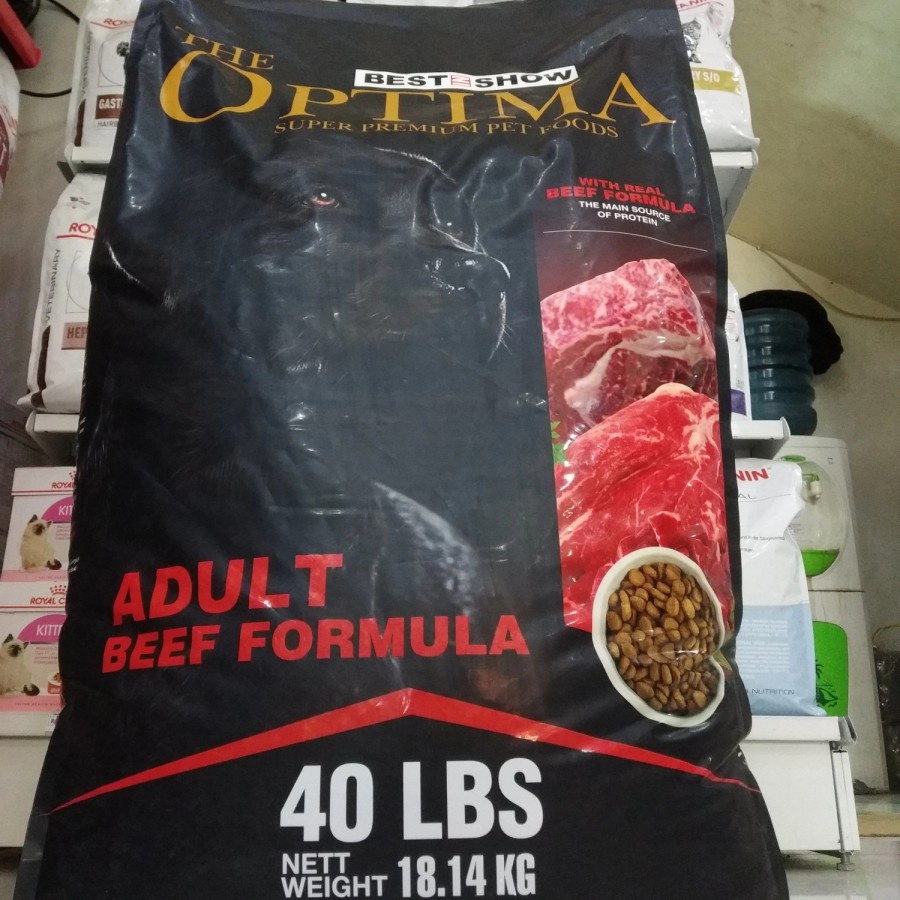 Jual Dog Food Optima Beef kemasan repack 1 kg - Makanan anjing dewasa ...