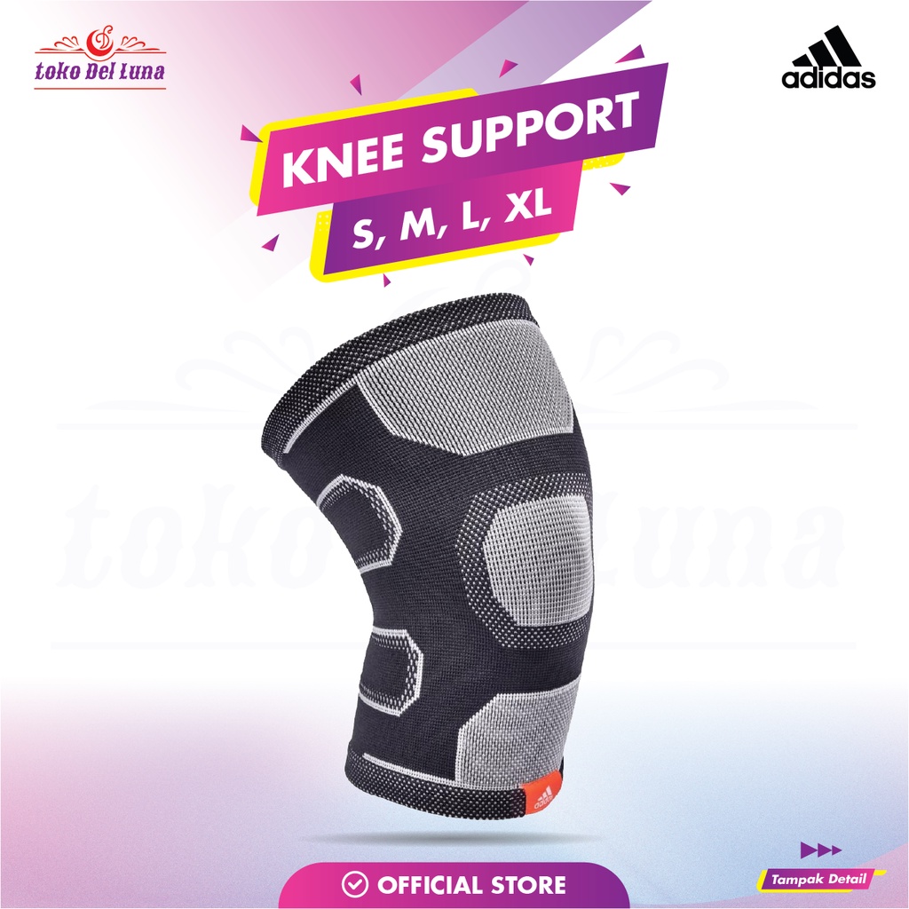 Jual ADIDAS KNEE SUPPORT Dekker Lutut Black Grey | Shopee Indonesia