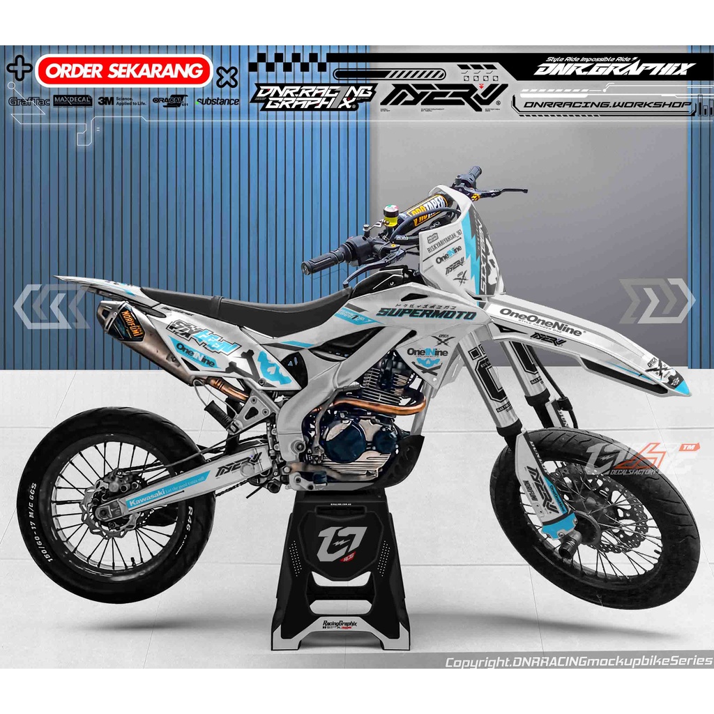 Jual Custom Decals KLX, DTX , WR, CRF Supermoto/Motocross Oneonenine ...