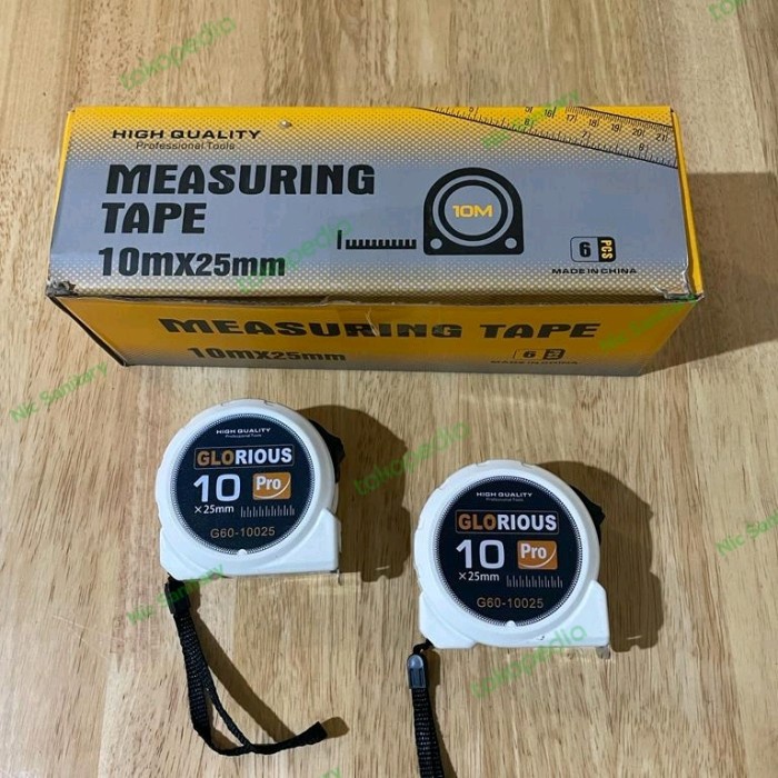 Jual Meteran tebal putih 10 mtr GLORIOUS / meteran bagus 10 meter ...