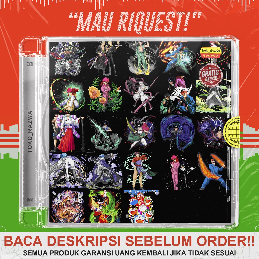 Jual 129 Anime Random Design - Disain Sablon DTF - DTG - STICKER ...