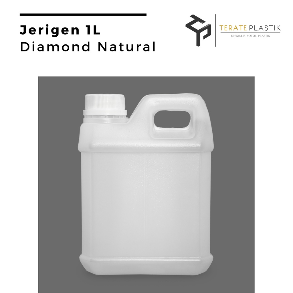 Jual Jerigen 1L (1000ml) Diamond Natural / Putih | Terate Plastik Bandung | Shopee Indonesia