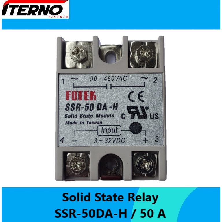 Jual Solid State Relay SSR-50DA-H Fotek SSR50DAH 50A | Shopee Indonesia