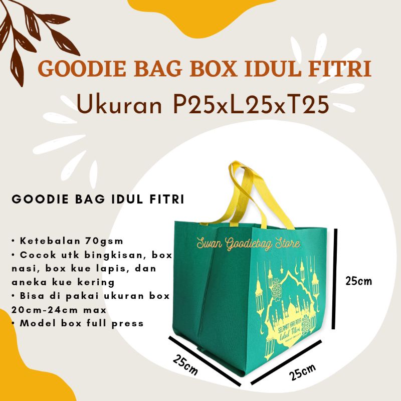 Jual (LUSINAN 12PCS) Goodie bag BOX LEBARAN - Tas hampers Lebaran | Shopee Indonesia