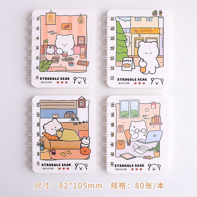 Jual DY PACK NOTEBOOK RING AESTHETIC MINI DIARY BOOK MEMO TULIS A5 ...