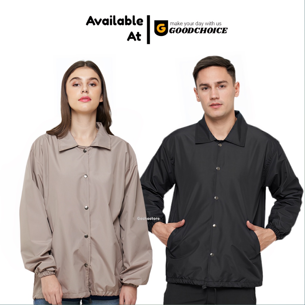 Jual Jaket Coach Waterproof Polos - Jaket Coach Polos | Shopee Indonesia