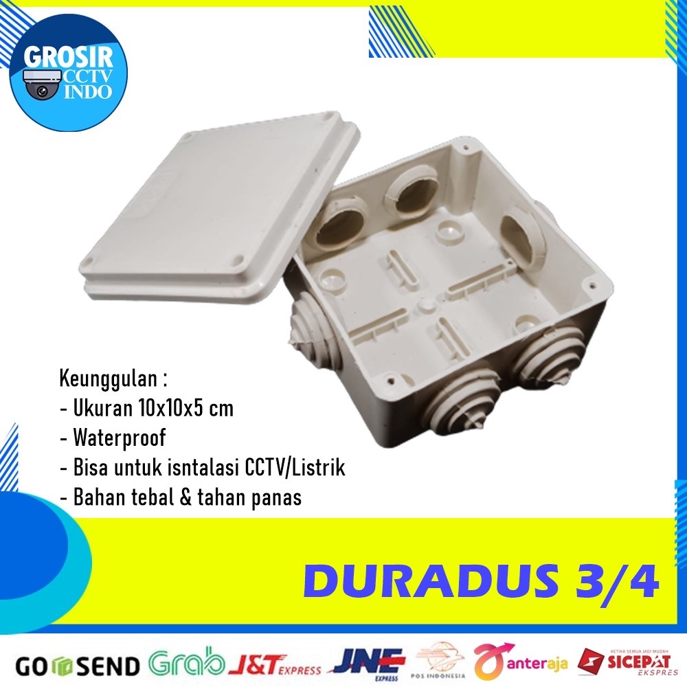 Jual DURADUS SAFETY JUNCTION BOX CCTV 10.5 X 10.5 CM WEATHER PROOF ...