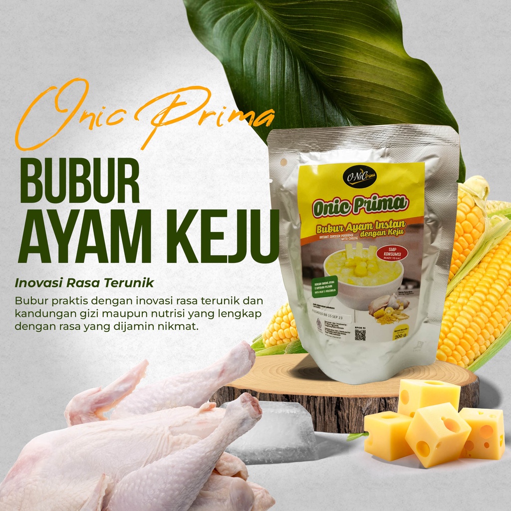 Jual ONIC PRIMA RASA AYAM JAGUNG / MPASI PRAKTIS (Bubur Beras Organik ...