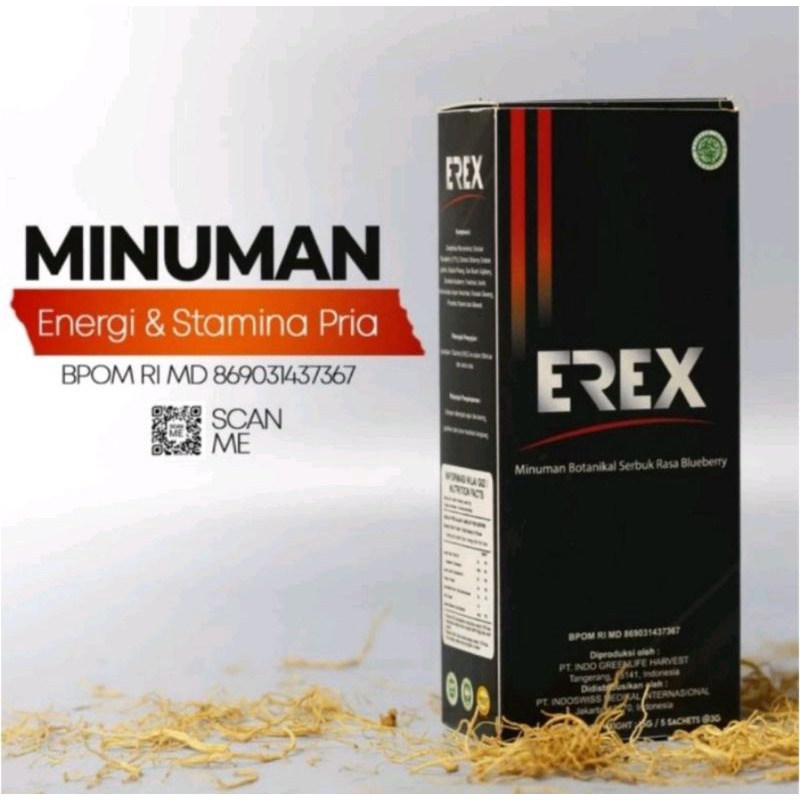 Jual Erex Asli Original Bpom Minuman Botanical Stamina Pria Obat Herbal ...