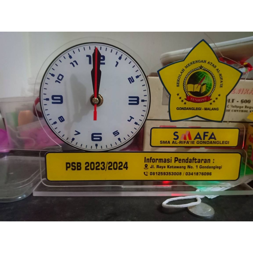Jual Jam Akrilik Custom/Jam Meja/Jam Duduk kado Ultah, Souvenir, kenang ...
