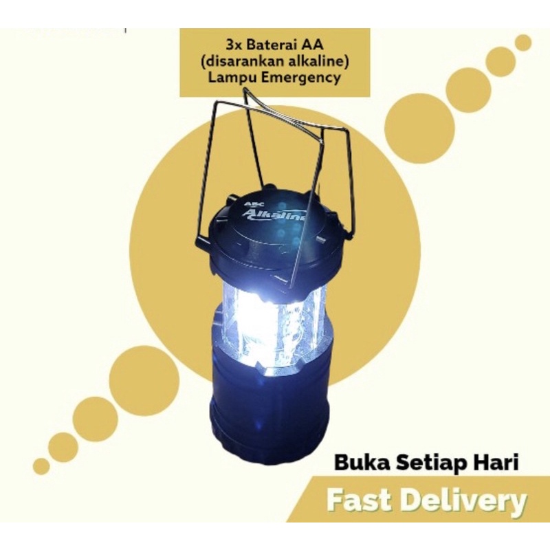 Jual Emergency Lampu Darurat ABC Alkaline LED Light Baterai | Shopee ...