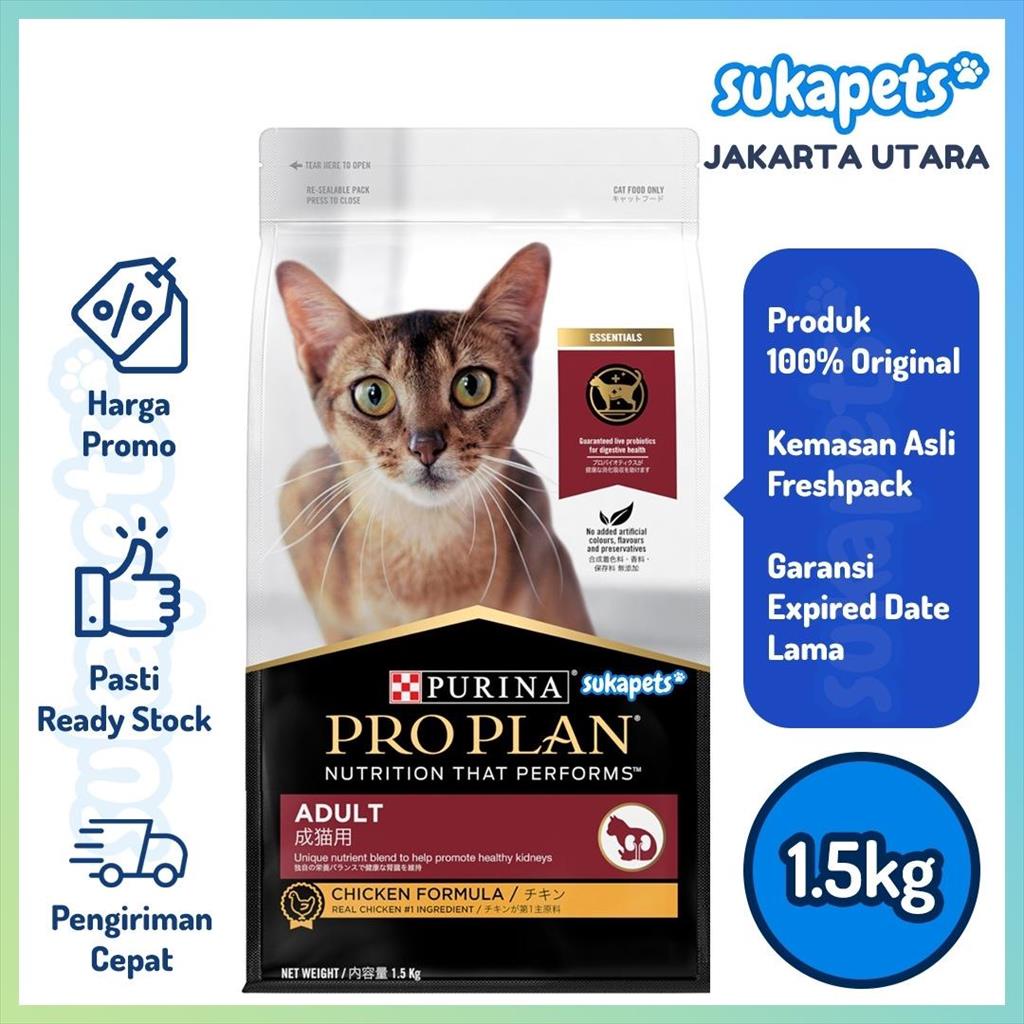 Jual Pro Plan Cat Adult Chicken Formula Makanan Kucing Dewasa 1.5kg ...