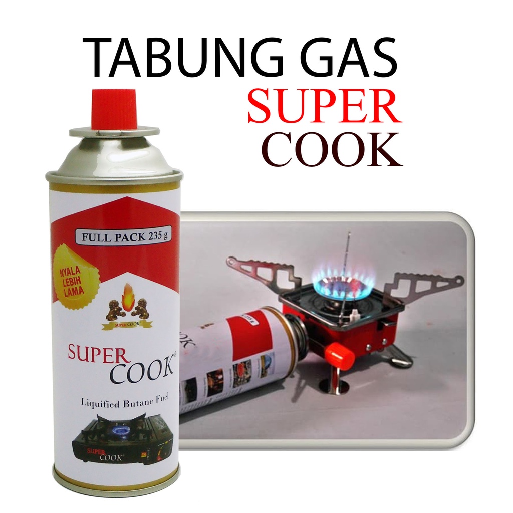 Jual TABUNG GAS SUPER COOK PORTABLE 235 GR | Shopee Indonesia