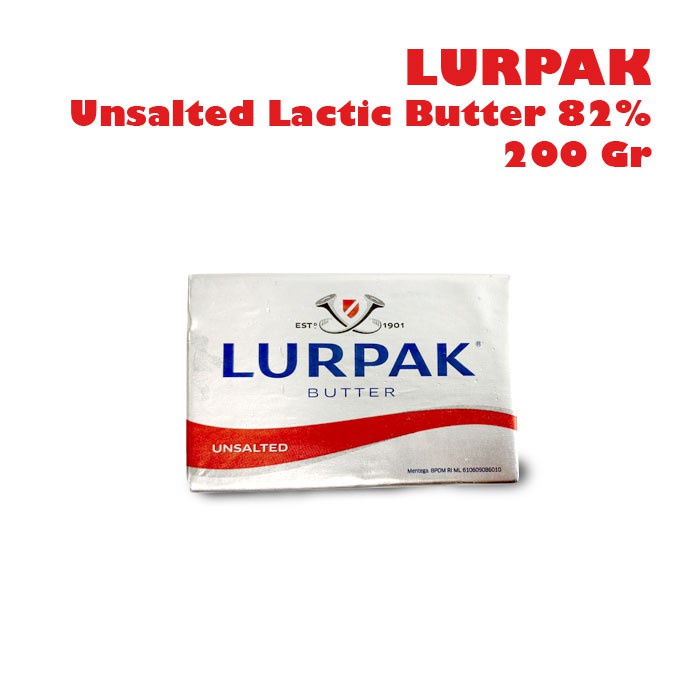 Jual LURPAK - Unsalted Lactic Butter 82% 200 Gr | Shopee Indonesia