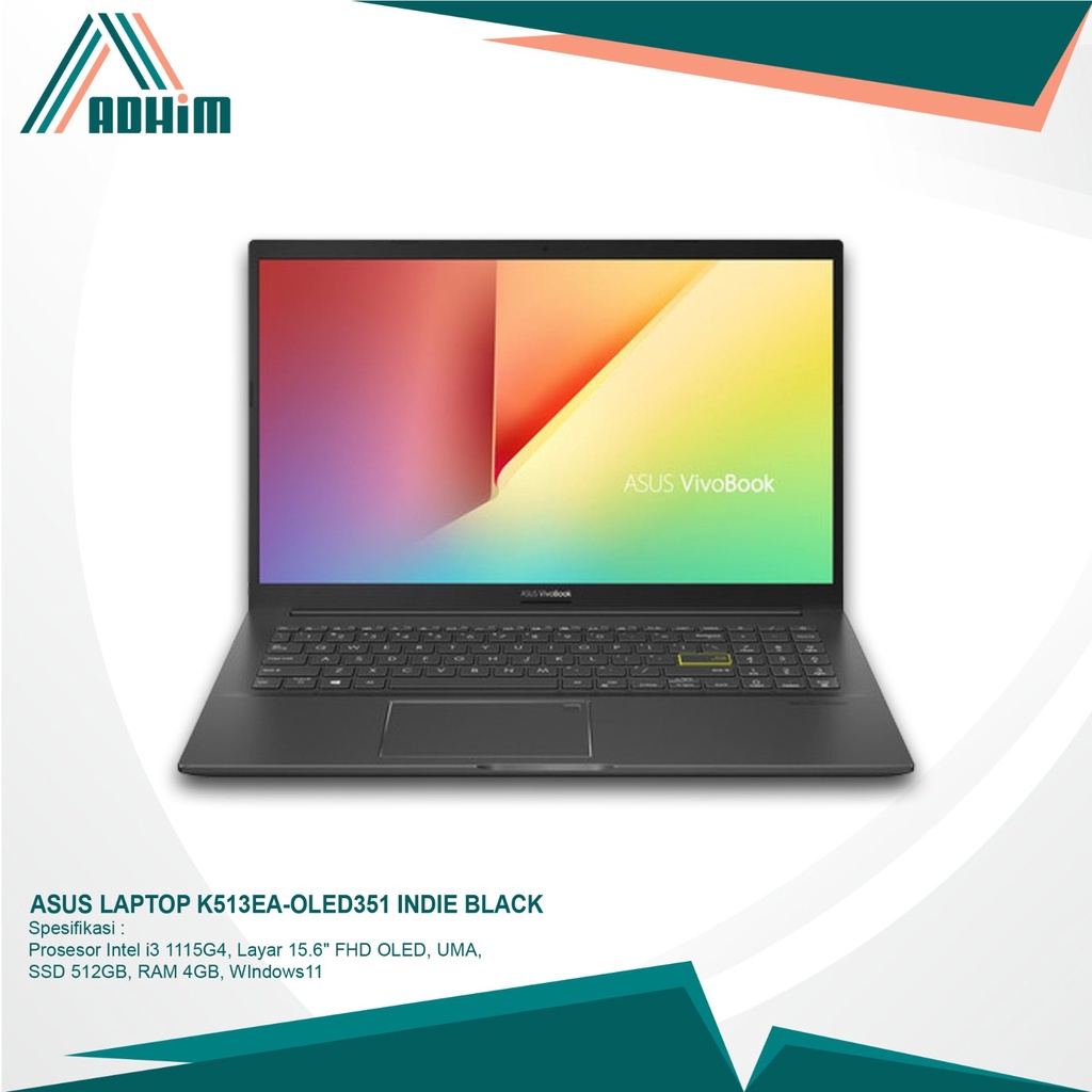 Jual ASUS LAPTOP K513EA-OLED351 INDIE BLACK i3 1115G4 15,6 inch 512GB ...