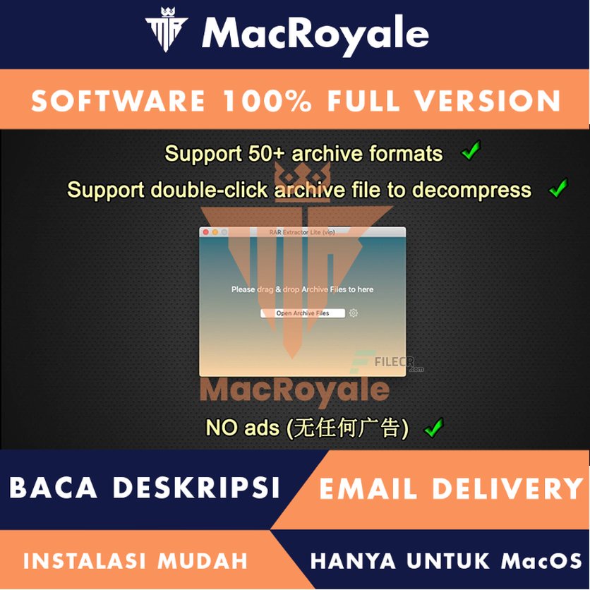 Jual [MacOS] RAR Extractor Unarchiver Pro Full Version Lifetime Full ...