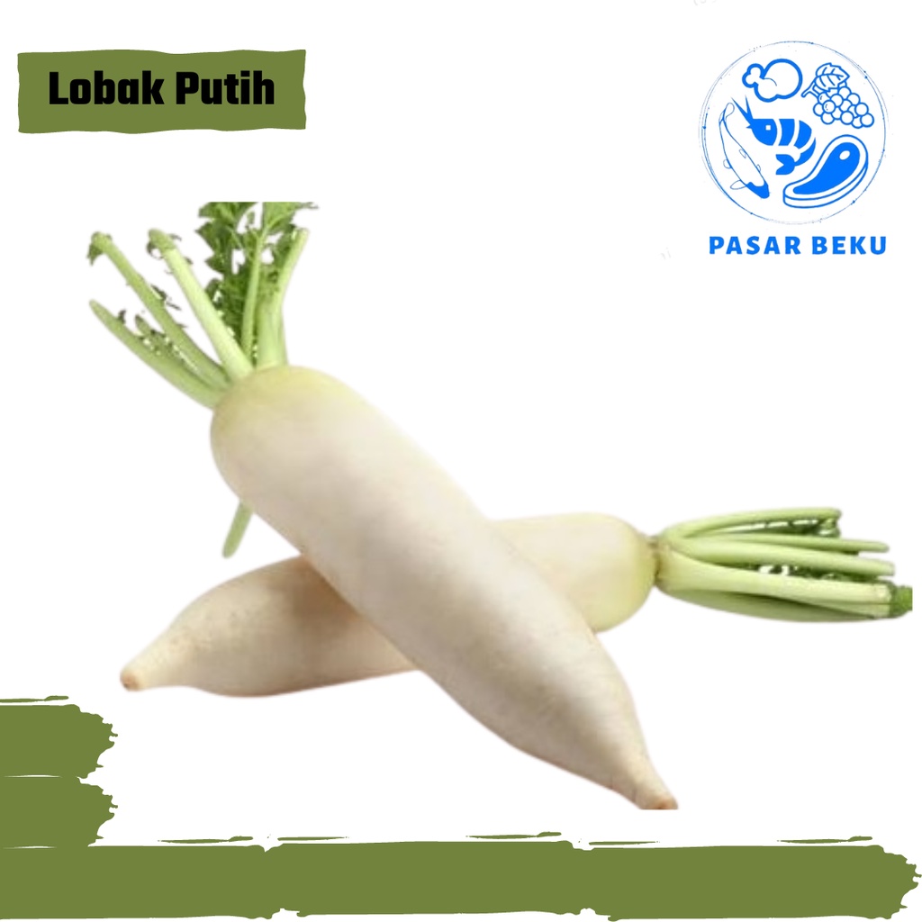 Jual Lobak Putih Segar Berkualitas 500gr Daikon Pasar Beku Padang ...