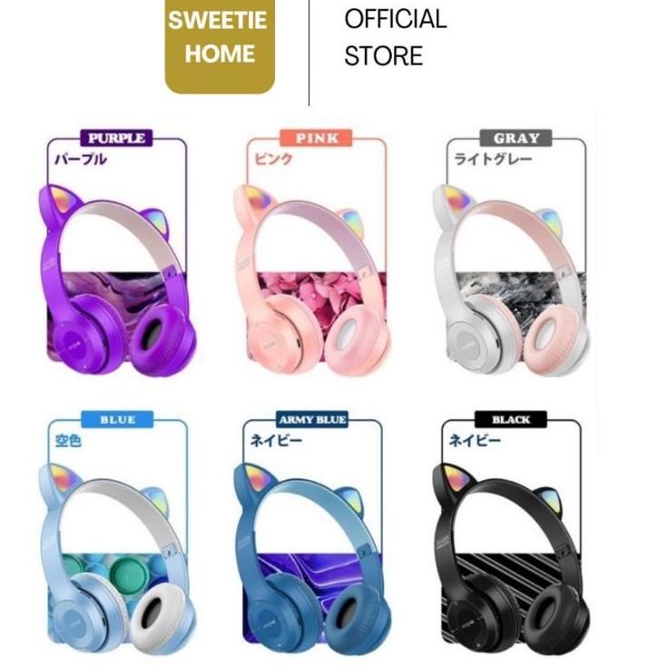 Jual Update Terbatas Headset Bluetooth Gaming Telinga Kucing ...