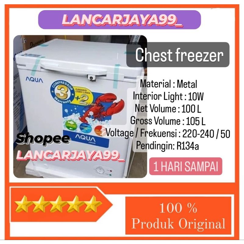 Jual Freezer box aqua 100 liter low watt | Shopee Indonesia