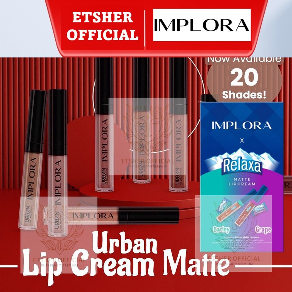 Jual Lipstik Implora Urban Lip Cream Matte Tahan Lama Lipcream Dusky ...