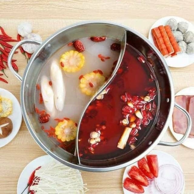 Jual Panci Shabu Shabu Sekat S 28CM /Panci Suki Shabu2 TEBAL (No Tutup ...