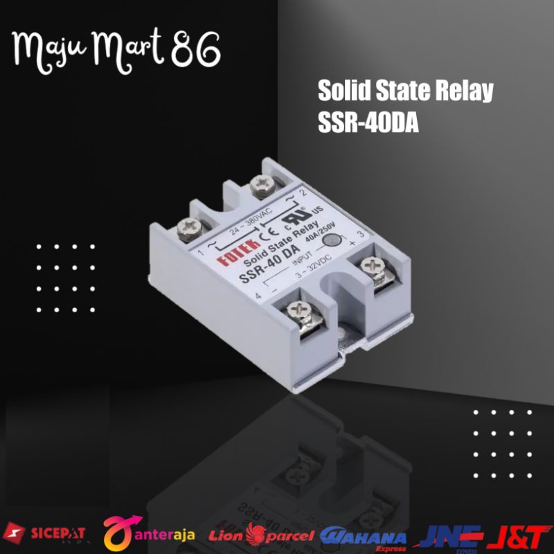 Jual SSR-40DA Solid State Relay 40A 250V 3-32VDC 24-380VAC | Shopee Indonesia