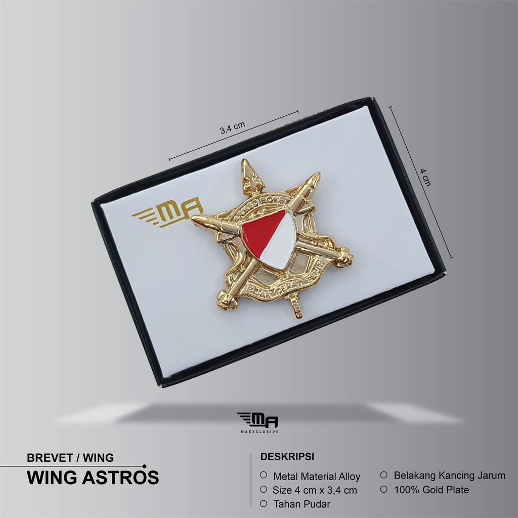 Jual WING ASTROS PDH BRIVET BREVET PIN ASTROS | Shopee Indonesia