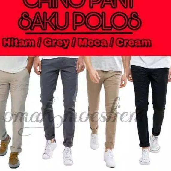 Jual ( COD ) CELANA PRIA CHINO Slim fit Panjang Kerja kantor Santai Liburan Cowok Gentleman 27 ...