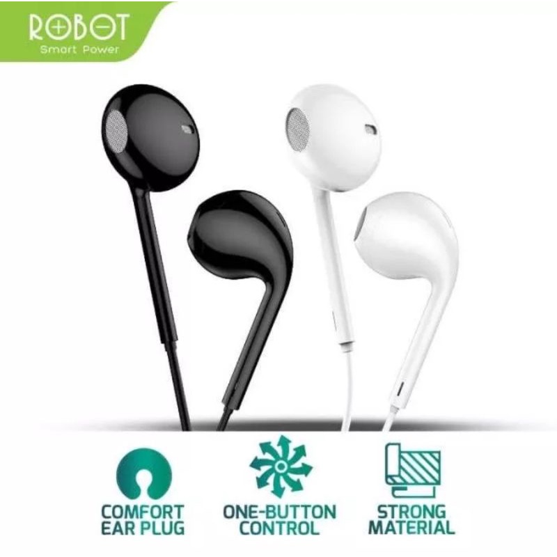 Jual ROBOT RE10 Earphone Kabel Jack 3,5mm - Headset Robot RE 10 ...