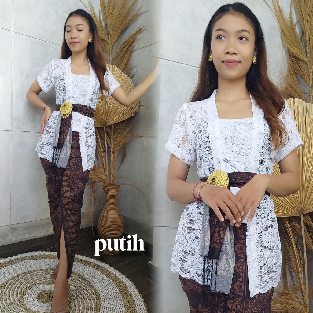 Jual SETELAN Baju Kebaya Brokat Stretch Carissa dan Rok Moscreft Free Selendang sifon Kebaya ...