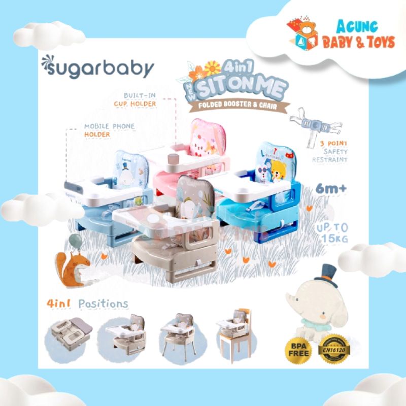 Jual Sugar baby 4 in 1 sit on me folded booster & chair | Shopee Indonesia
