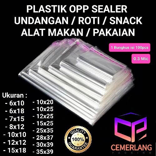 Jual Plastik Packing Opp Seal 15x25 Souvenir Undangan Aksesoris Hijab ...