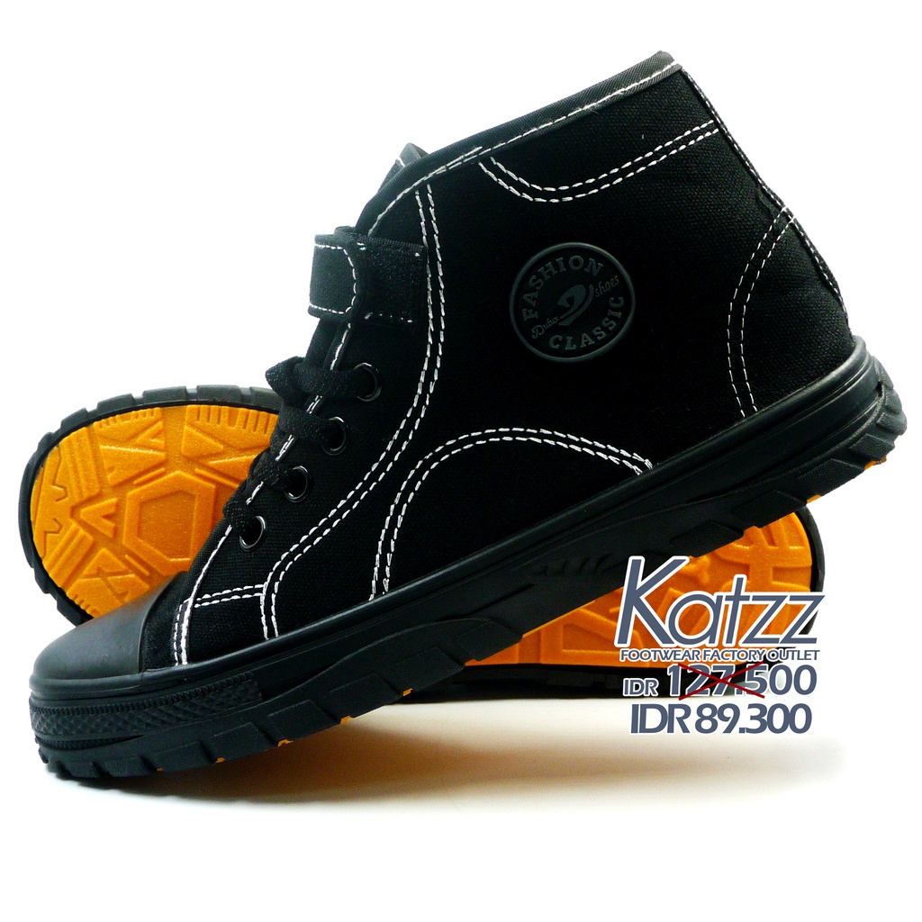 Jual Katzz - Sepatu Sekolah Uk 28 - 36 / Sepatu Sekolah Full Hitam ...