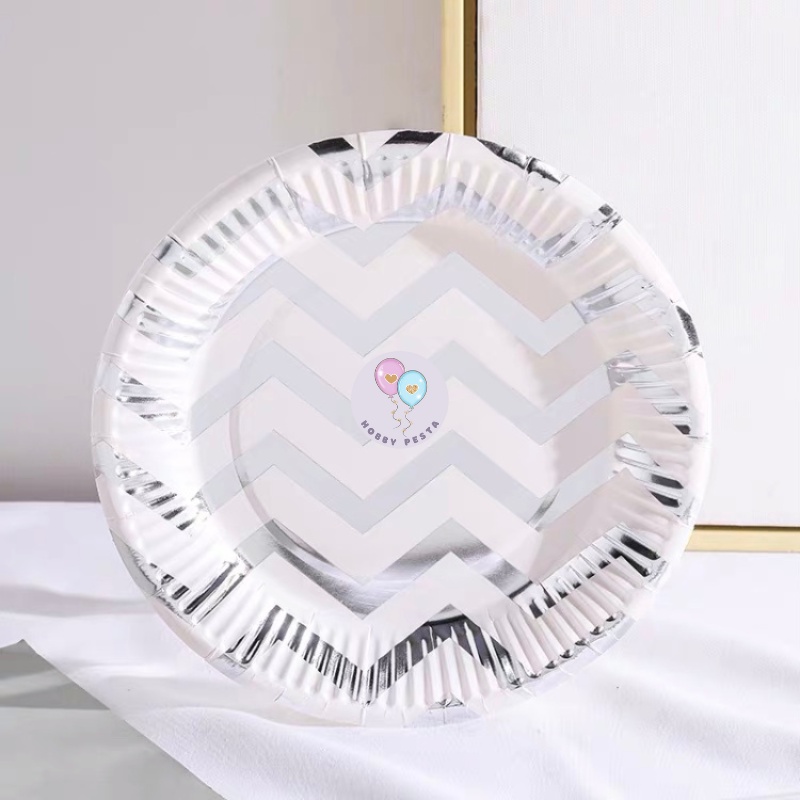 Jual PAPER CUP MOTIF GOLD SILVER ISI 10 PCS / PIRING KERTAS ULANG TAHUN MOTIF GOLD SILVER ...