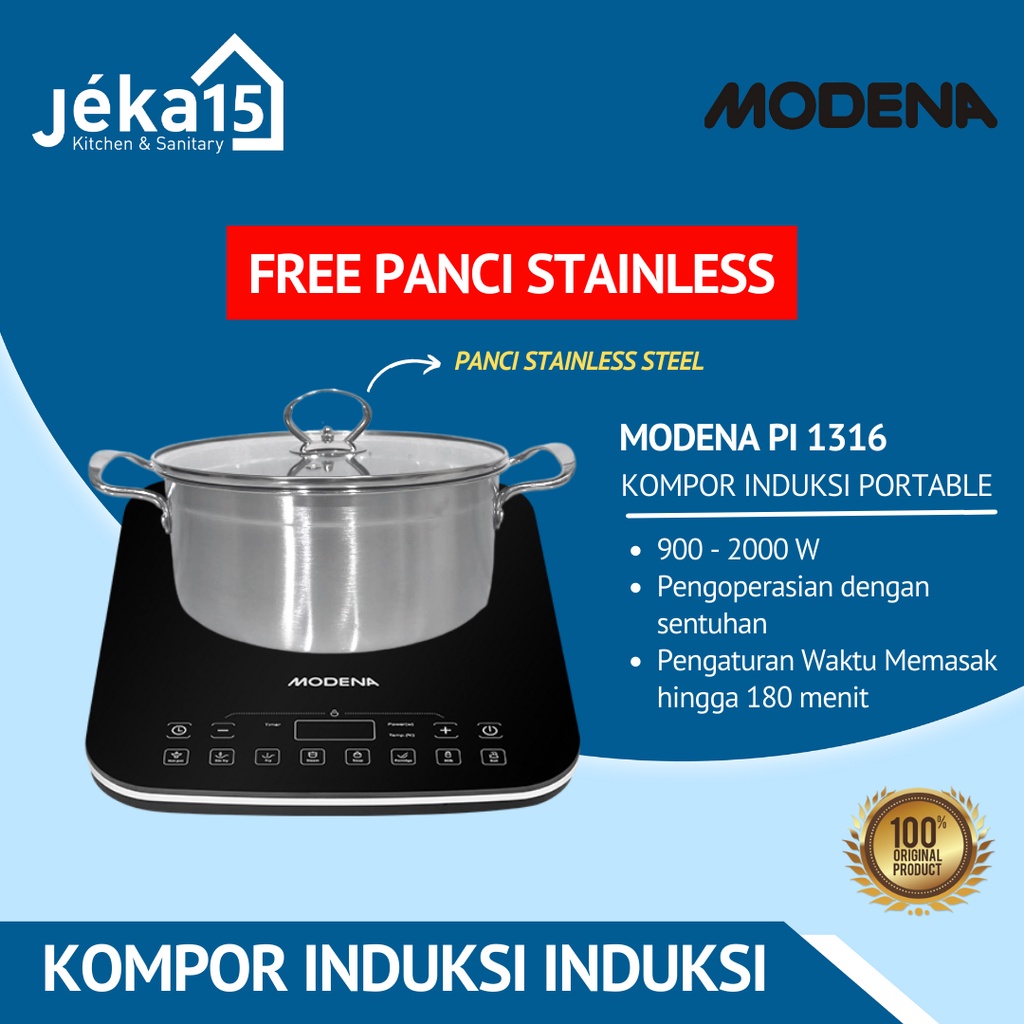 Jual MODENA PI 1316 KOMPOR LISTRIK INDUKSI PORTABLE MEJA | Shopee Indonesia