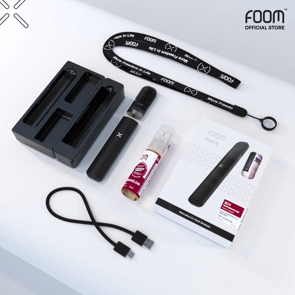 Jual FOOM POD X BUNDLING LIQUID (ABSOLUTE BLACK ICY WATERMELON 15ML ...
