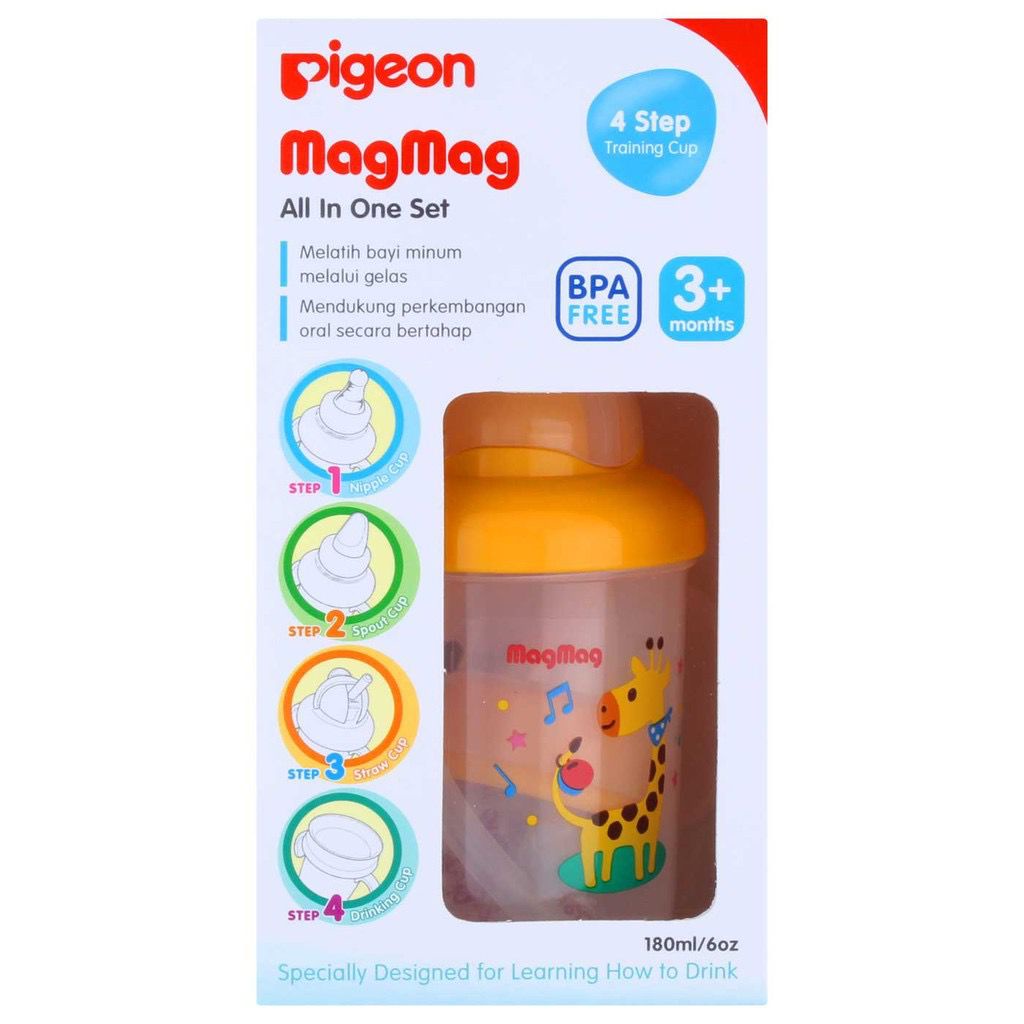 Jual Pigeon MagMag All in One Set Training Cup 3+ Gelas Bayi Mag Mag ...