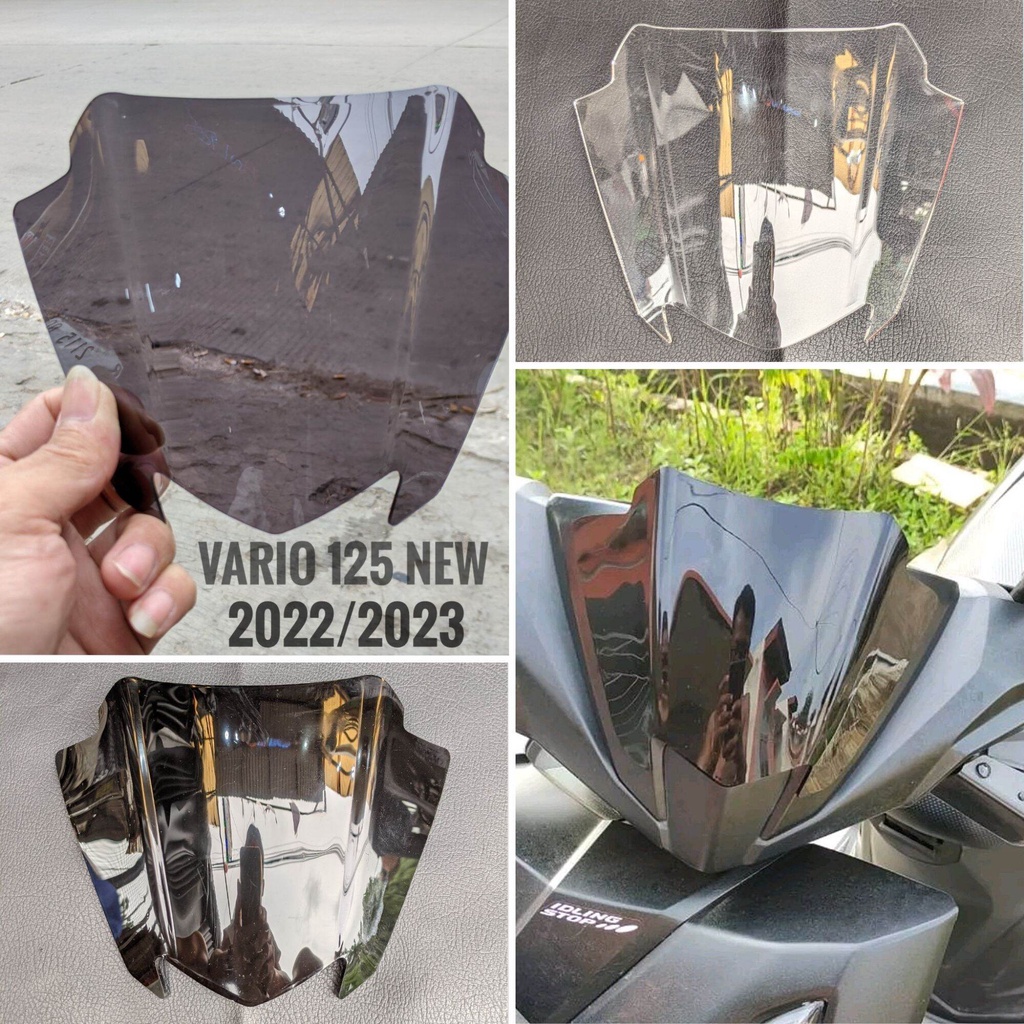 Jual visor vario 125 new 2022 2023 warna bening dan smoke - windshield ...