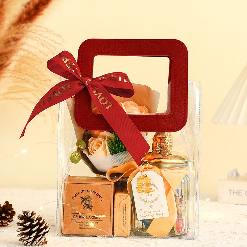 Jual Tas Mika Leather Handle PVC Premium Goodie Bag Tote Bag - MERAH ...