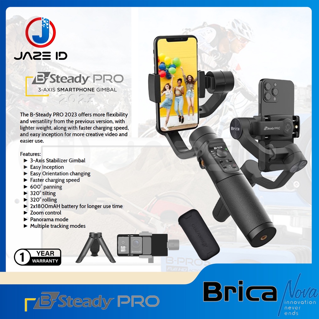 Jual Brica B Steady Pro 3 Axis Holder Smartphone HP Gimbal | Shopee ...